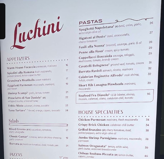 Luchini Italian Restaurant | Authentic Italian Dining at MGM Grand Las ...