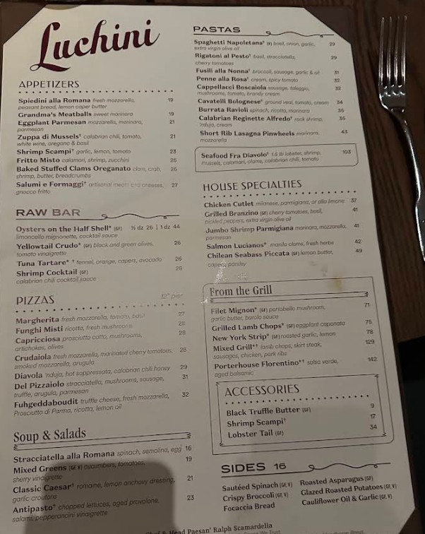 Luchini Italian Restaurant | Authentic Italian Dining at MGM Grand Las ...